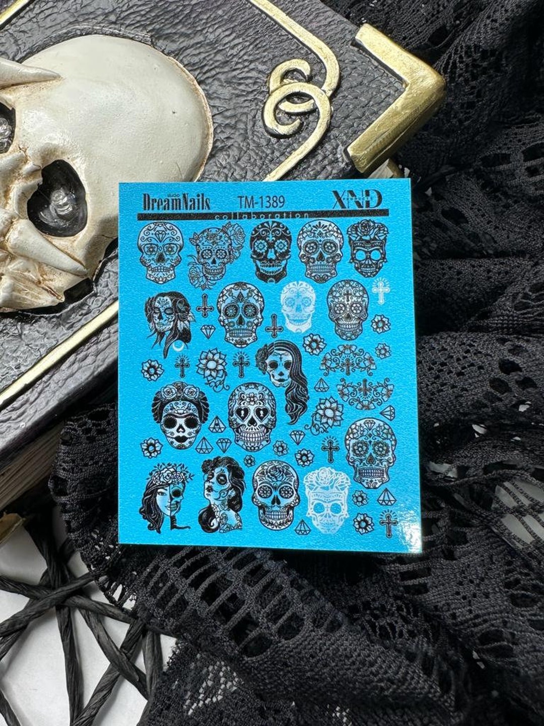 Nail Decal 2D / Day of the Dead/ Cultural Heritage/catrina/ Nail ...