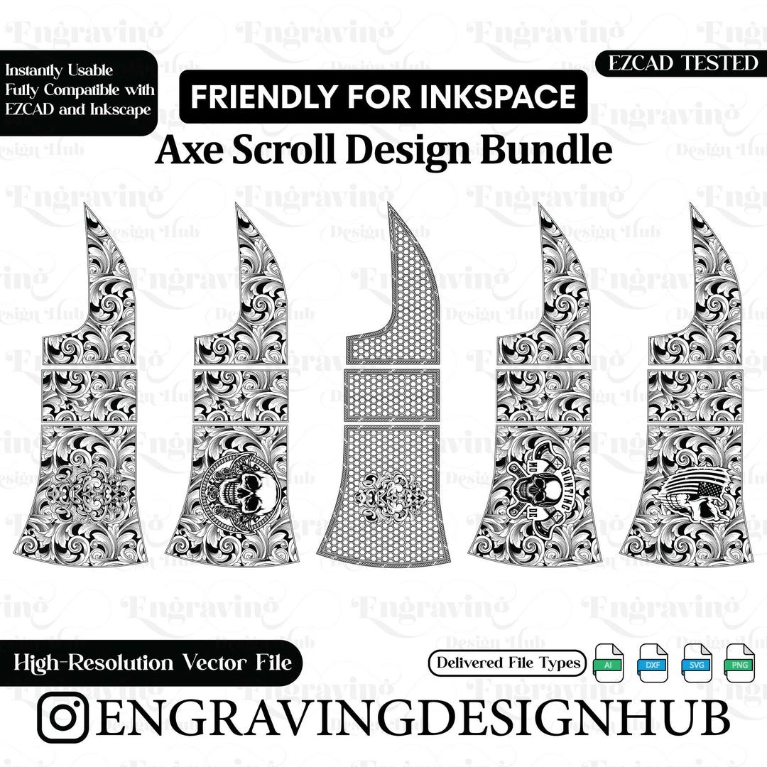 Fire Axe Vector Design | Laser Cut & Engraving File SVG AI | Fiber ...