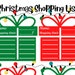 Printable, Digital and Fillable Christmas Shopping List - Etsy