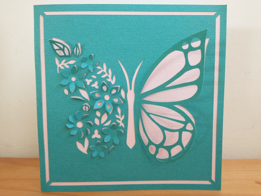 DIY 3D Butterfly Card Template | SVG & PDF Digital Download | 3D Paper ...