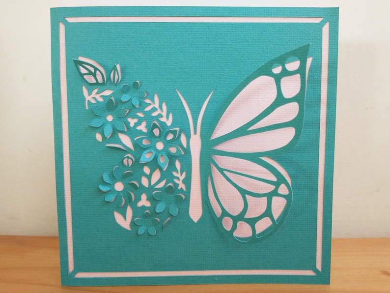 DIY 3D Butterfly Card Template SVG & PDF Digital Download 3D Paper ...