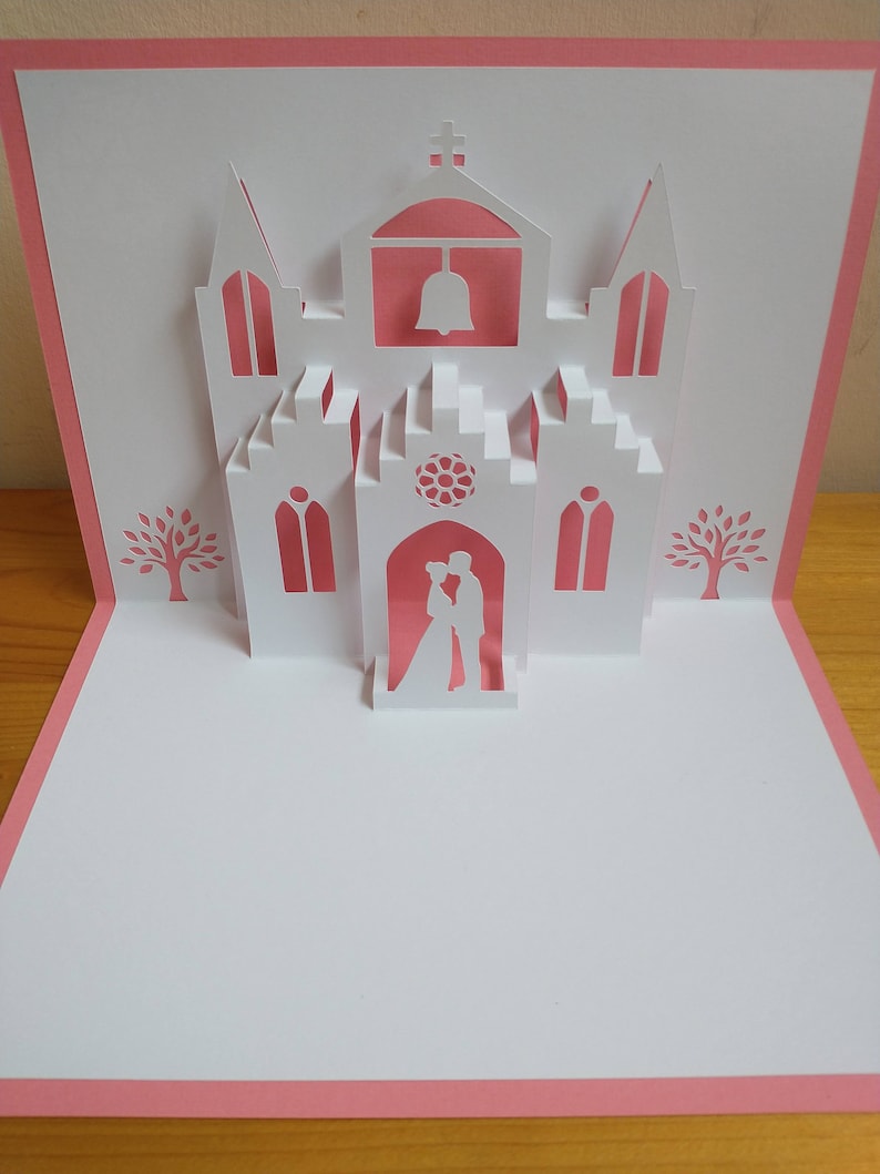 DIY Pop-up Wedding Card Template SVG & PDF Digital Download - Etsy