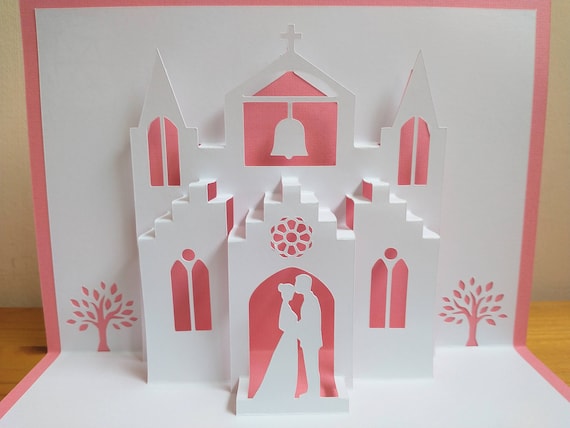 DIY Pop-up Wedding Card Template SVG & PDF Digital Download - Etsy
