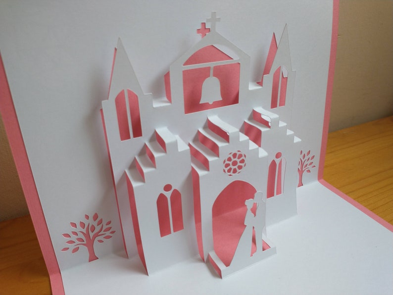 DIY Pop-up Wedding Card Template | SVG & PDF Digital Download | 3D ...