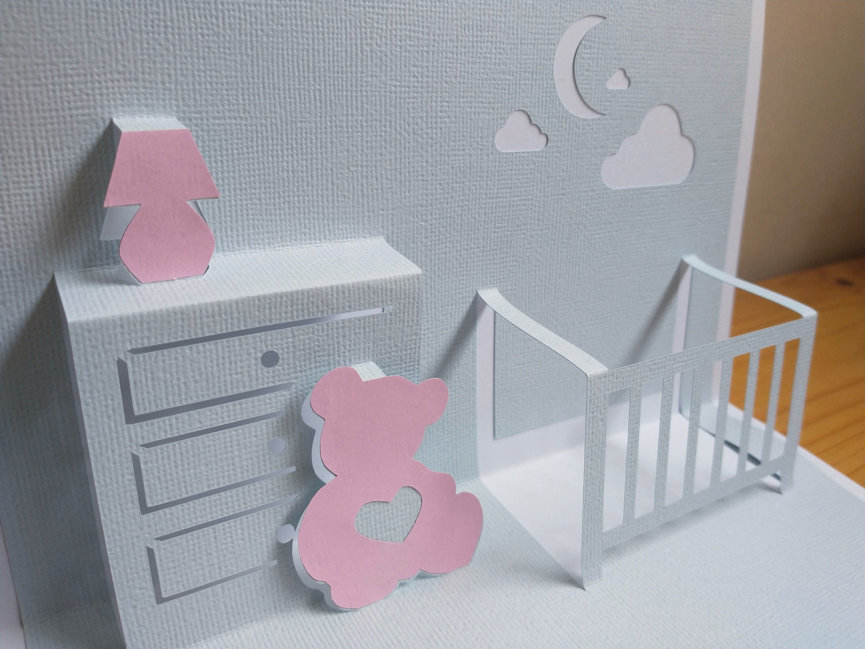 DIY Pop-up Baby Shower Mother-to-be Card Template | SVG & PDF Digital ...