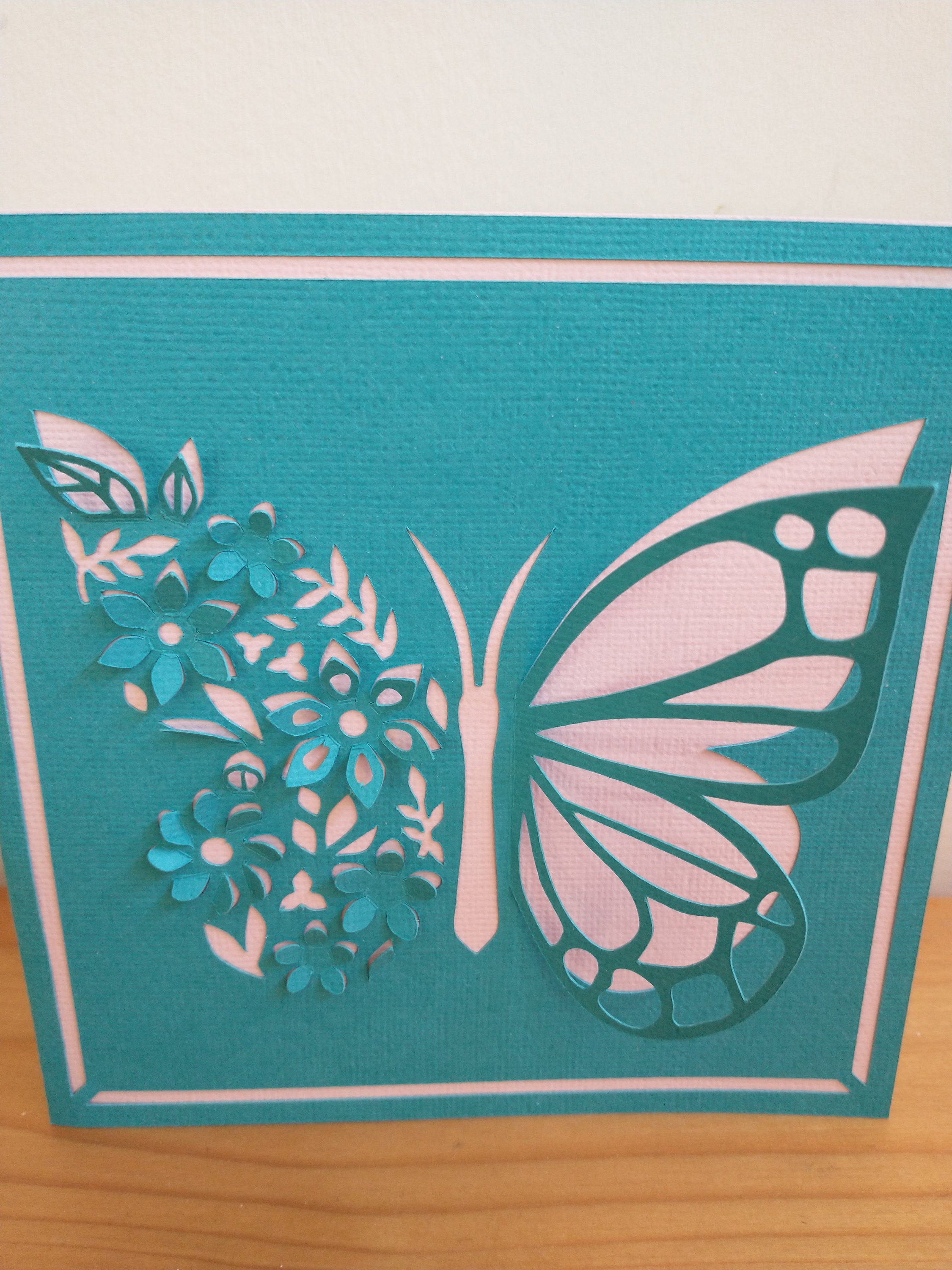 DIY 3D Butterfly Card Template SVG & PDF Digital Download 3D Paper ...
