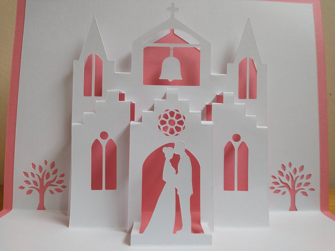 DIY Pop-up Wedding Card Template SVG & PDF Digital Download - Etsy UK