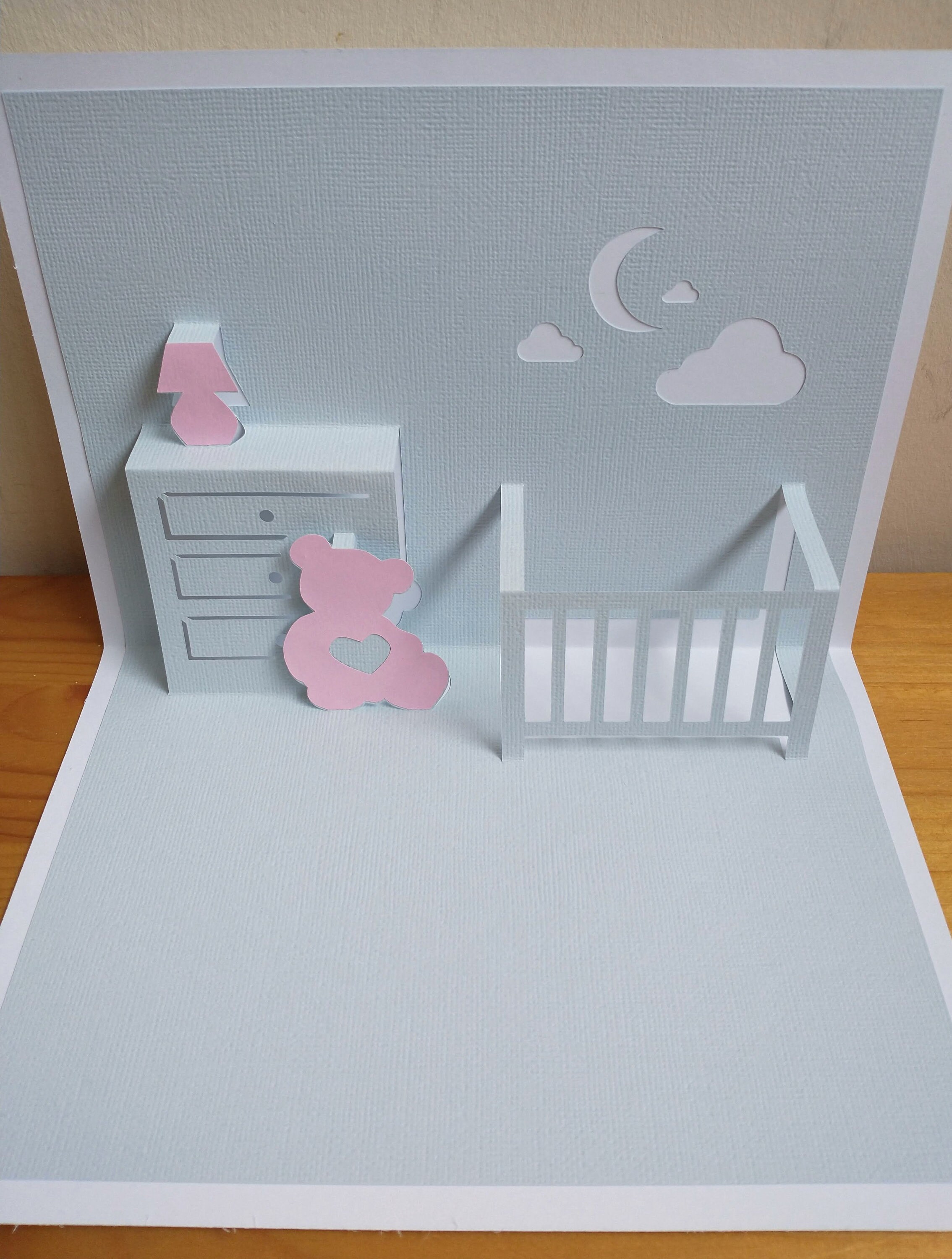 DIY Pop-up Baby Shower Mother-to-be Card Template | SVG & PDF Digital ...