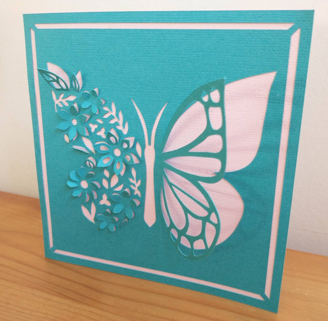 DIY 3D Butterfly Card Template SVG & PDF Digital Download 3D Paper ...