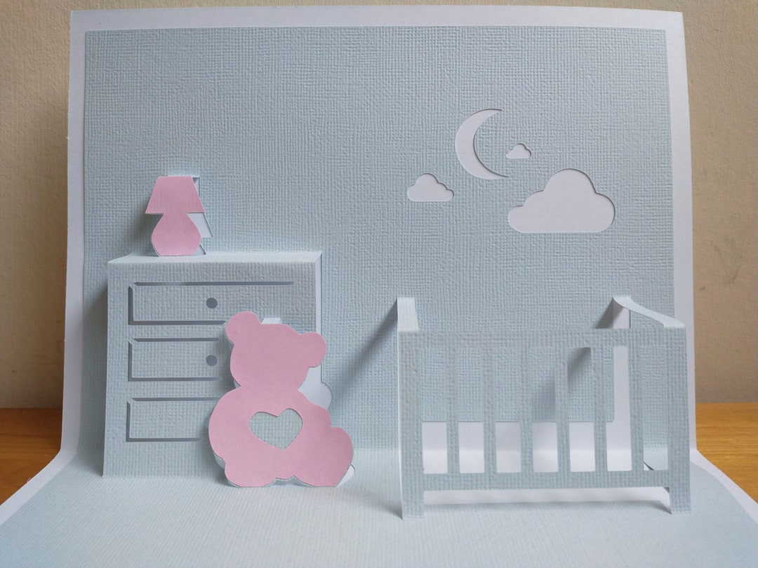DIY Pop-up Baby Shower Mother-to-be Card Template | SVG & PDF Digital ...