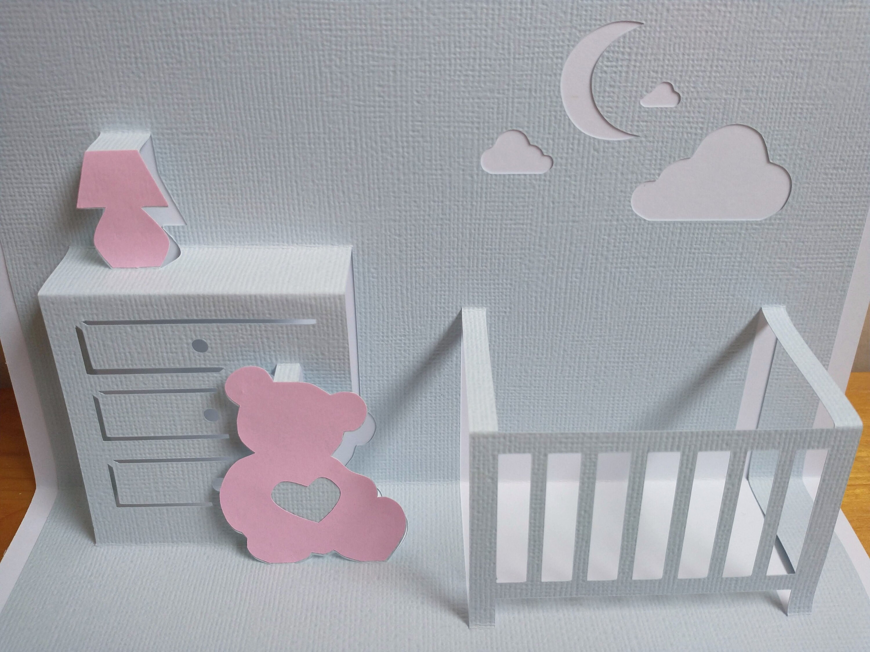 DIY Pop-up Baby Shower Mother-to-be Card Template | SVG & PDF Digital ...