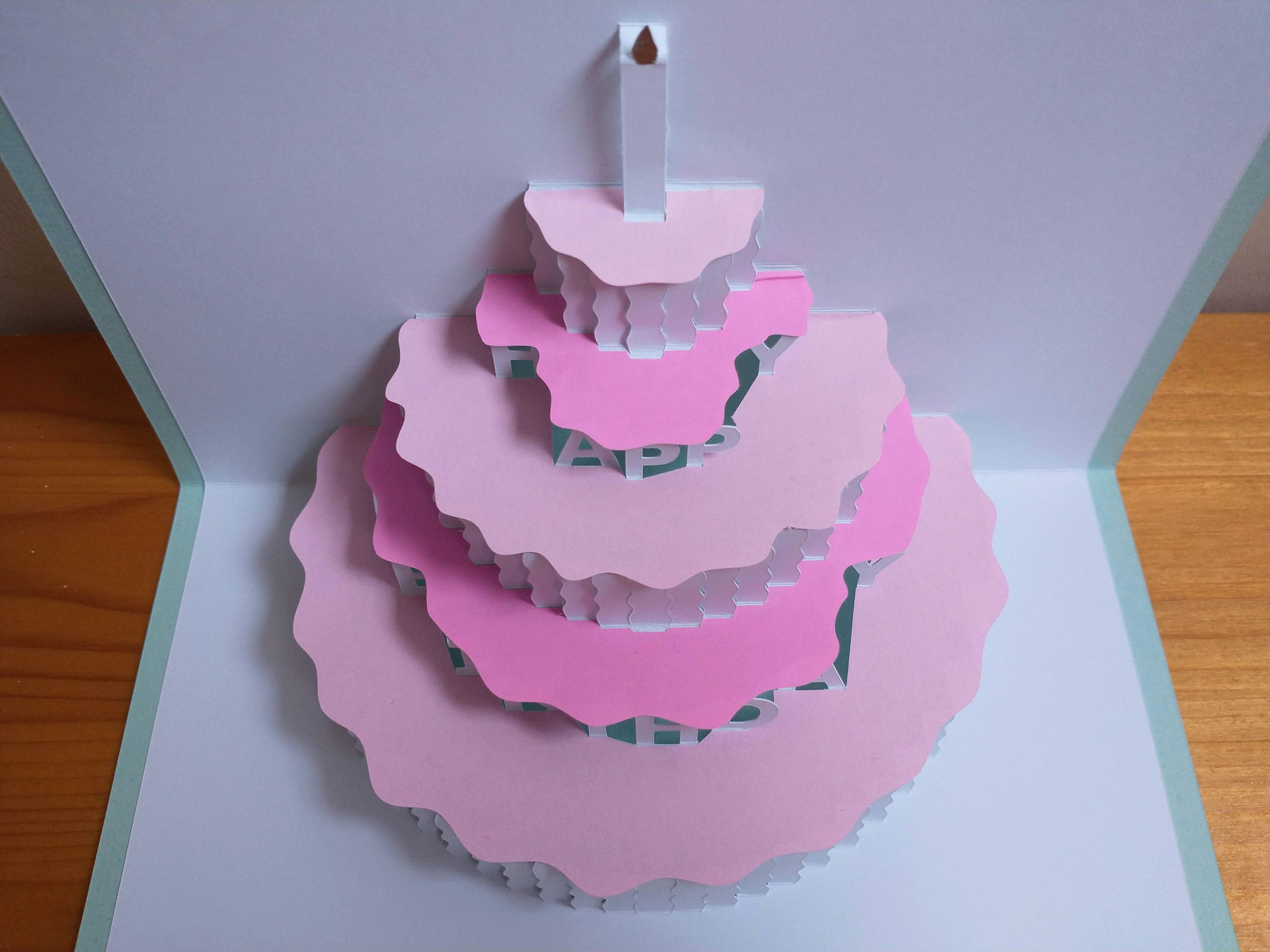 DIY Pop-up Happy Birthday Cake Card Template SVG & PDF - Etsy Australia
