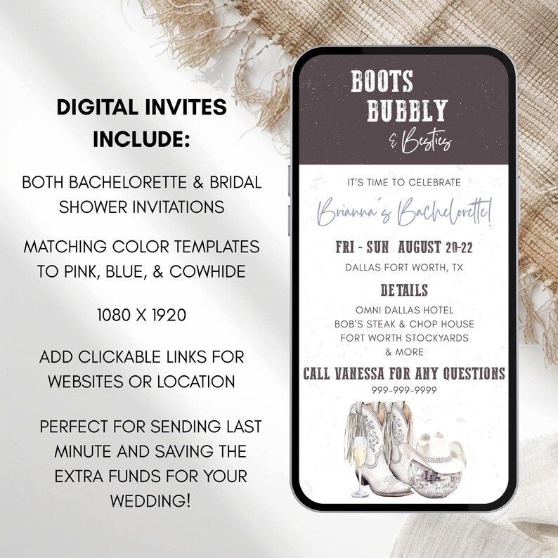 Boots Bubbly and Besties Bachelorette Party Disco Cowgirl Sign Western ...