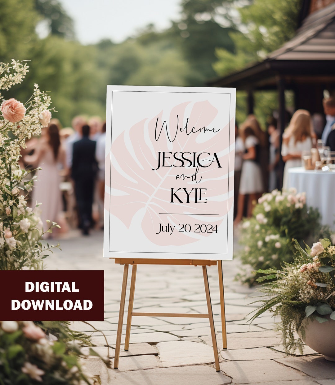 Summer Wedding Welcome Sign Template Summer Welcome Sign Printable ...