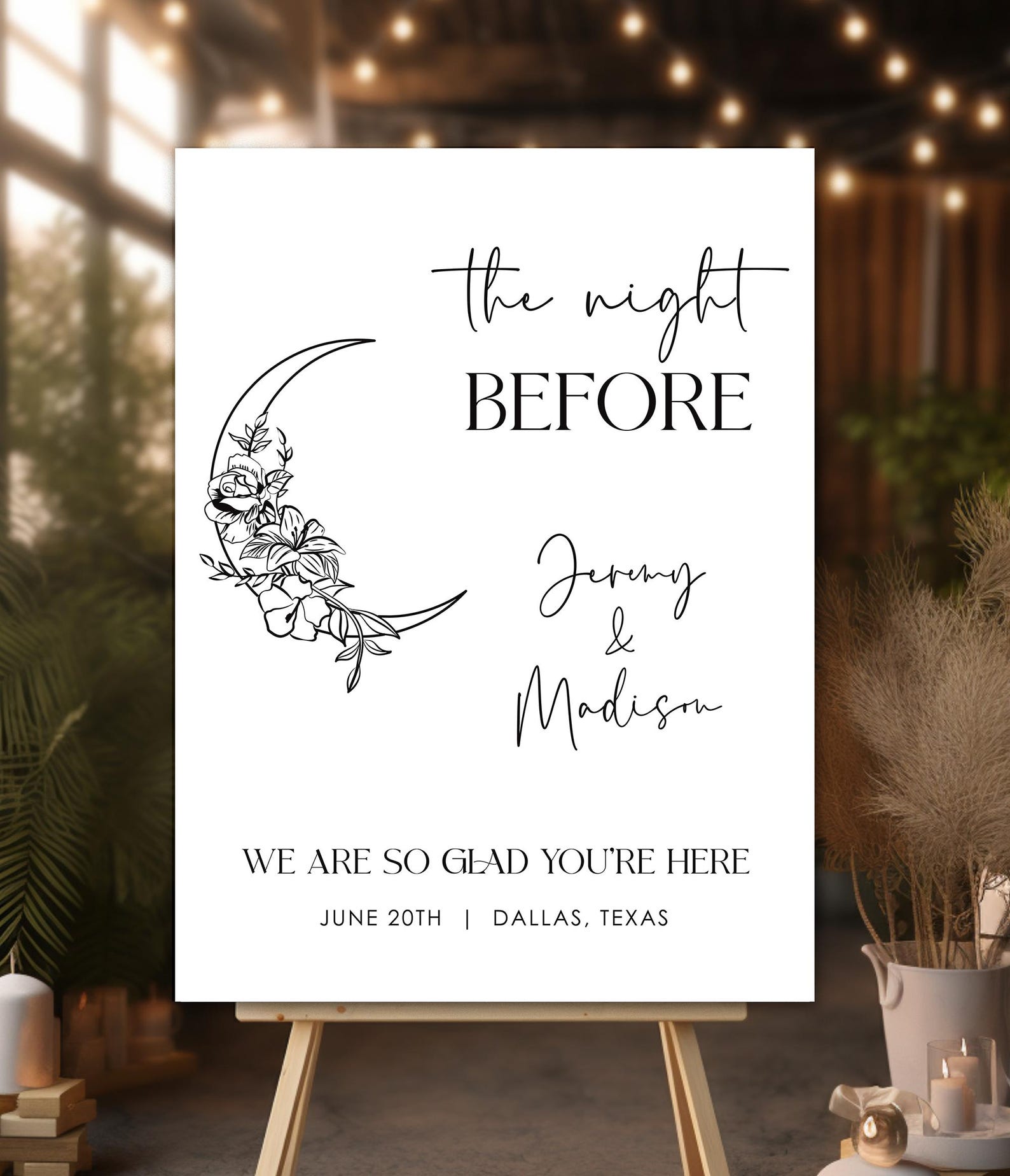Blue the Night Before Sign for Wedding Blue Rehearsal Dinner Sign the ...