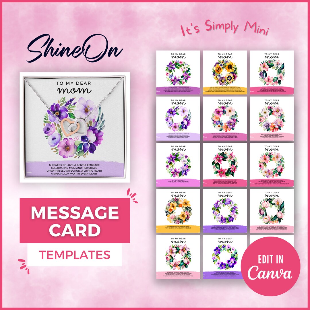 Shineon Message Cards for Shineon Templates for Wife Necklace Message ...