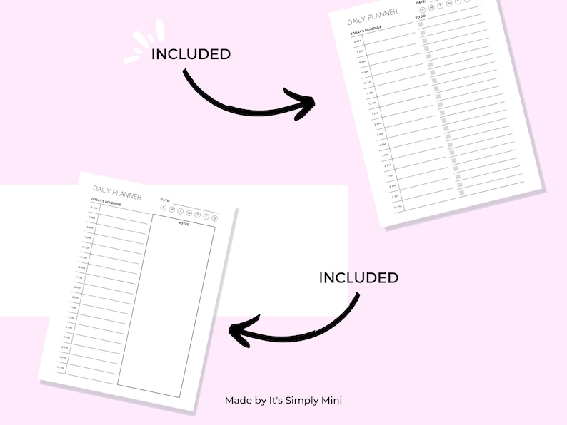 Printable Daily Planner Bundle A4 A5 and US Letter Sizes - Etsy