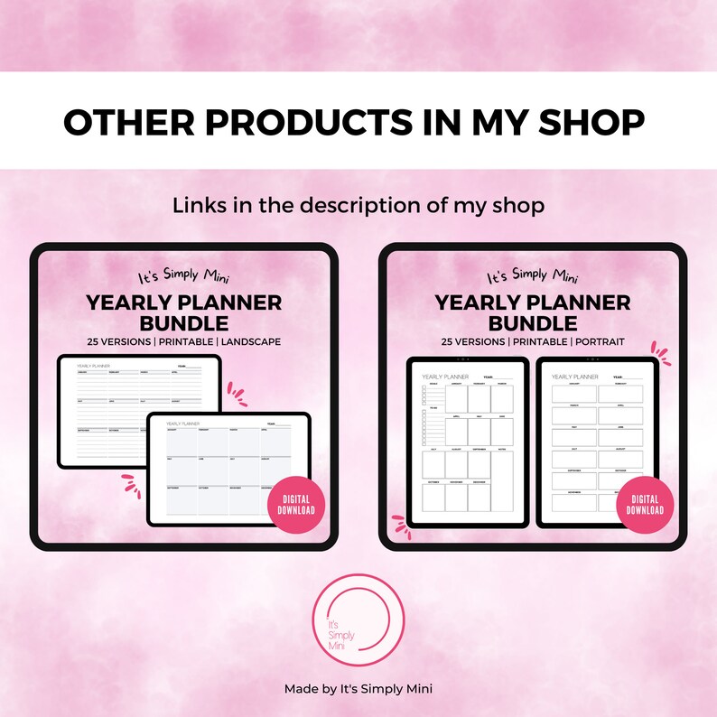 Printable Daily Planner Bundle A4 A5 and US Letter Sizes - Etsy