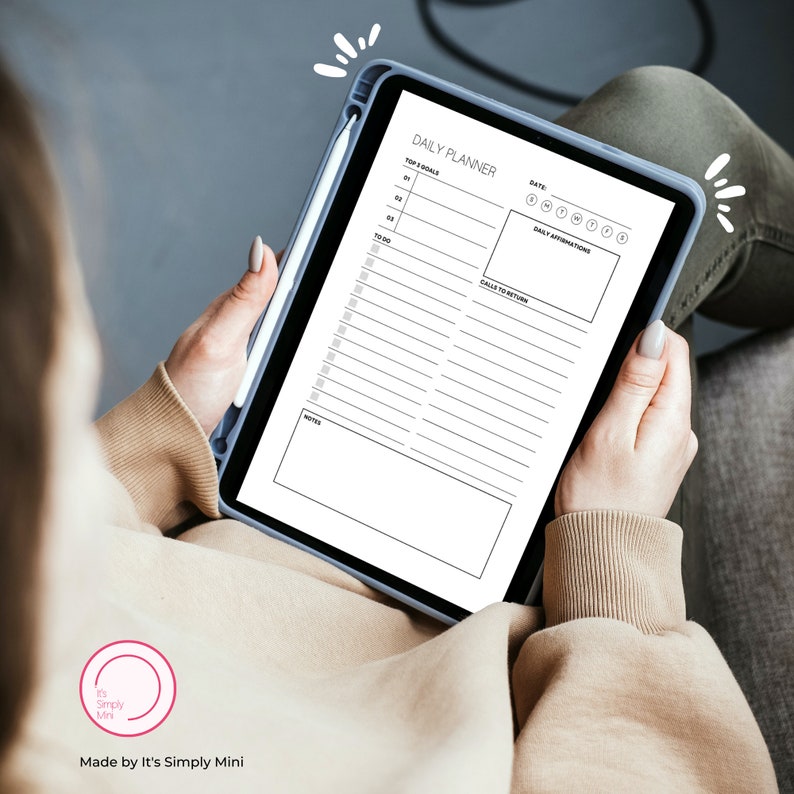 Printable Daily Planner Bundle A4 A5 and US Letter Sizes - Etsy