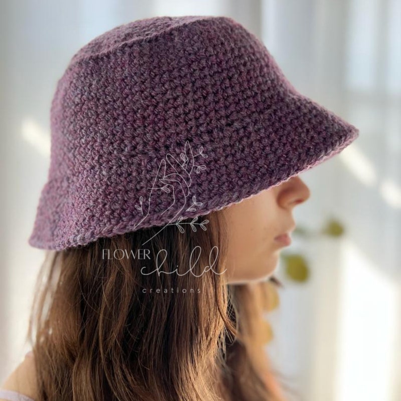 Lavender Crocheted Bucket Hat - Etsy
