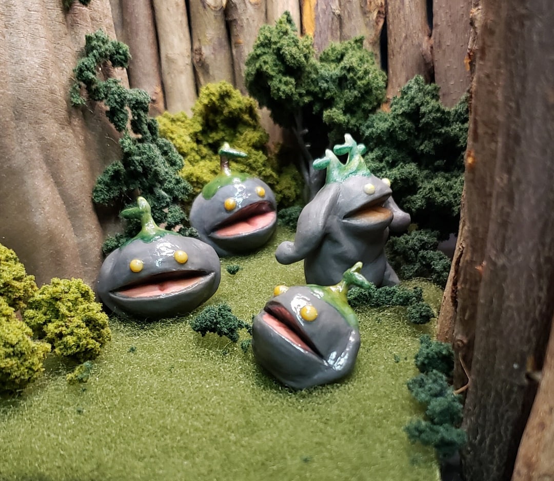 Ffxiv Inspired Goobbue Sproutling Minion Pin/brooch | Handmade Polymer ...