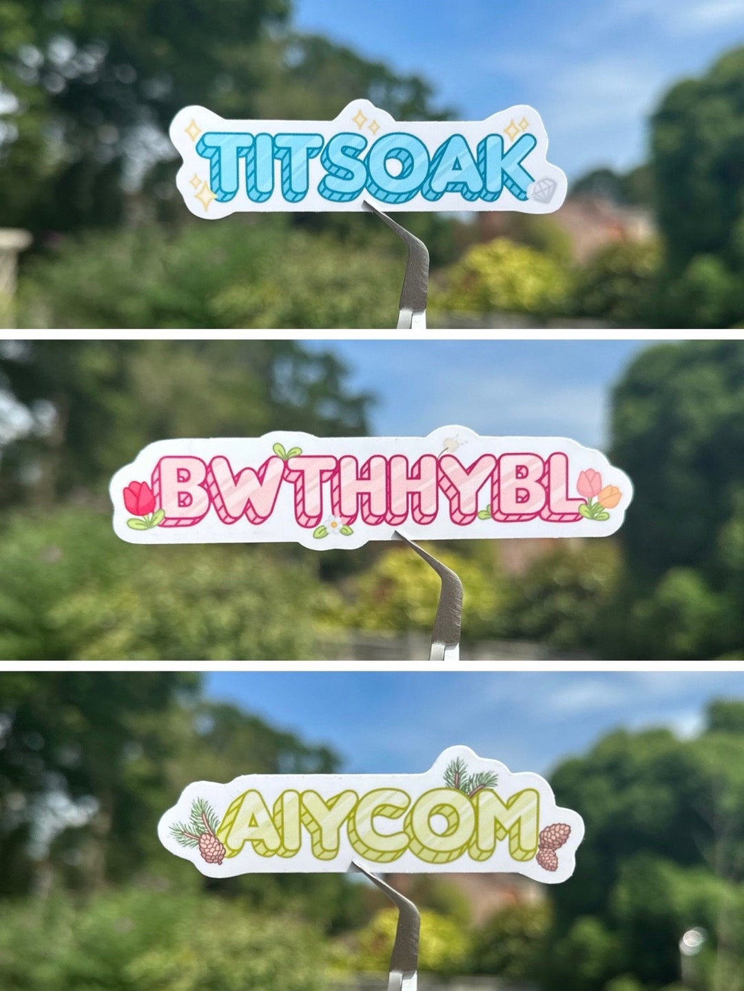 TITSOAK / BWTHHYBL / AIYCOM Journal Sticker, 3-4, Glossy or Matte Vinyl ...