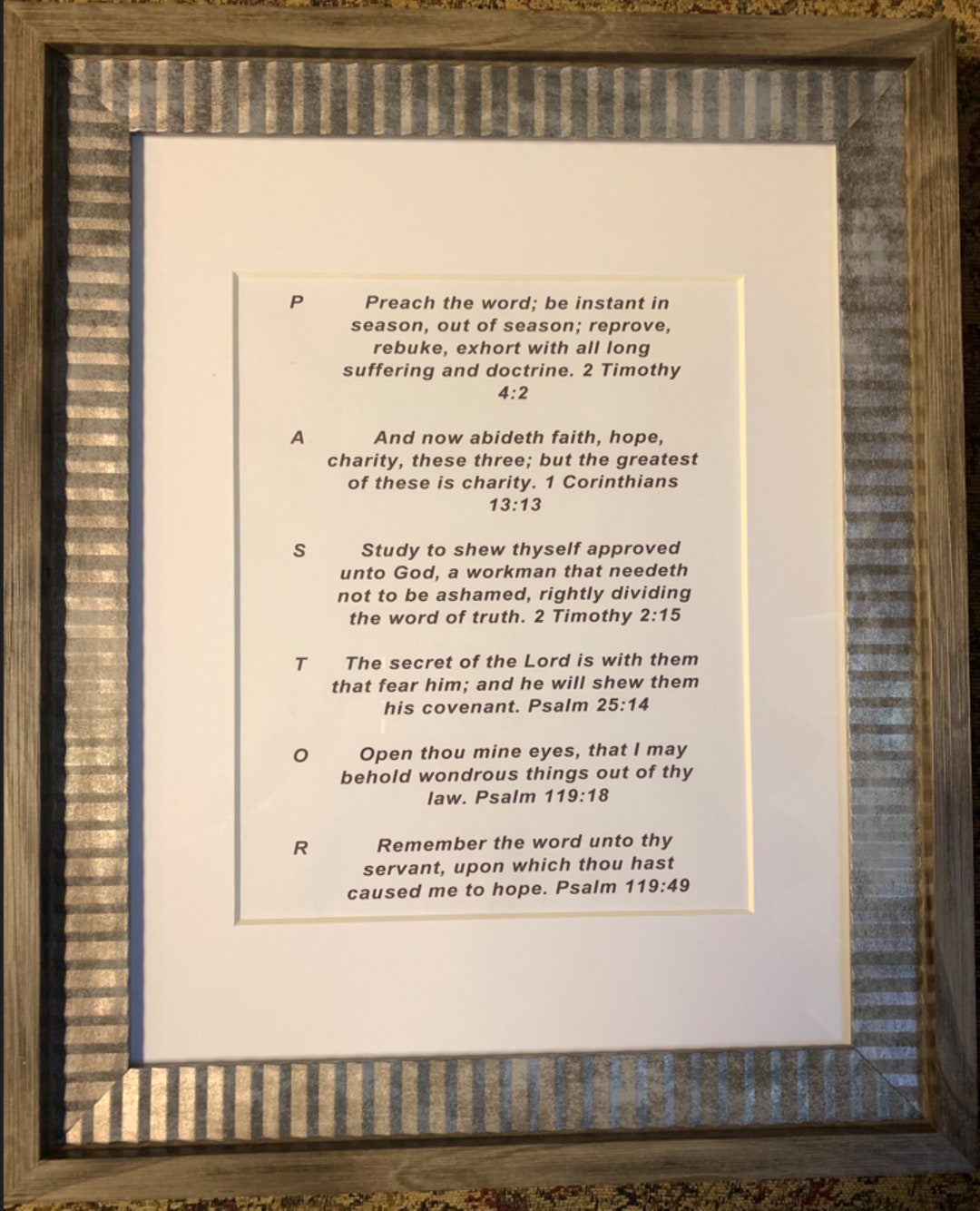 Pastor - Bible Verse Acrostic Picture Frame - Etsy