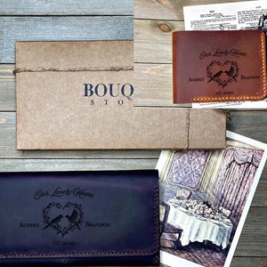 Couple Man & Woman Wallet Set, Hand Made Wallet Gift, Wedding ...