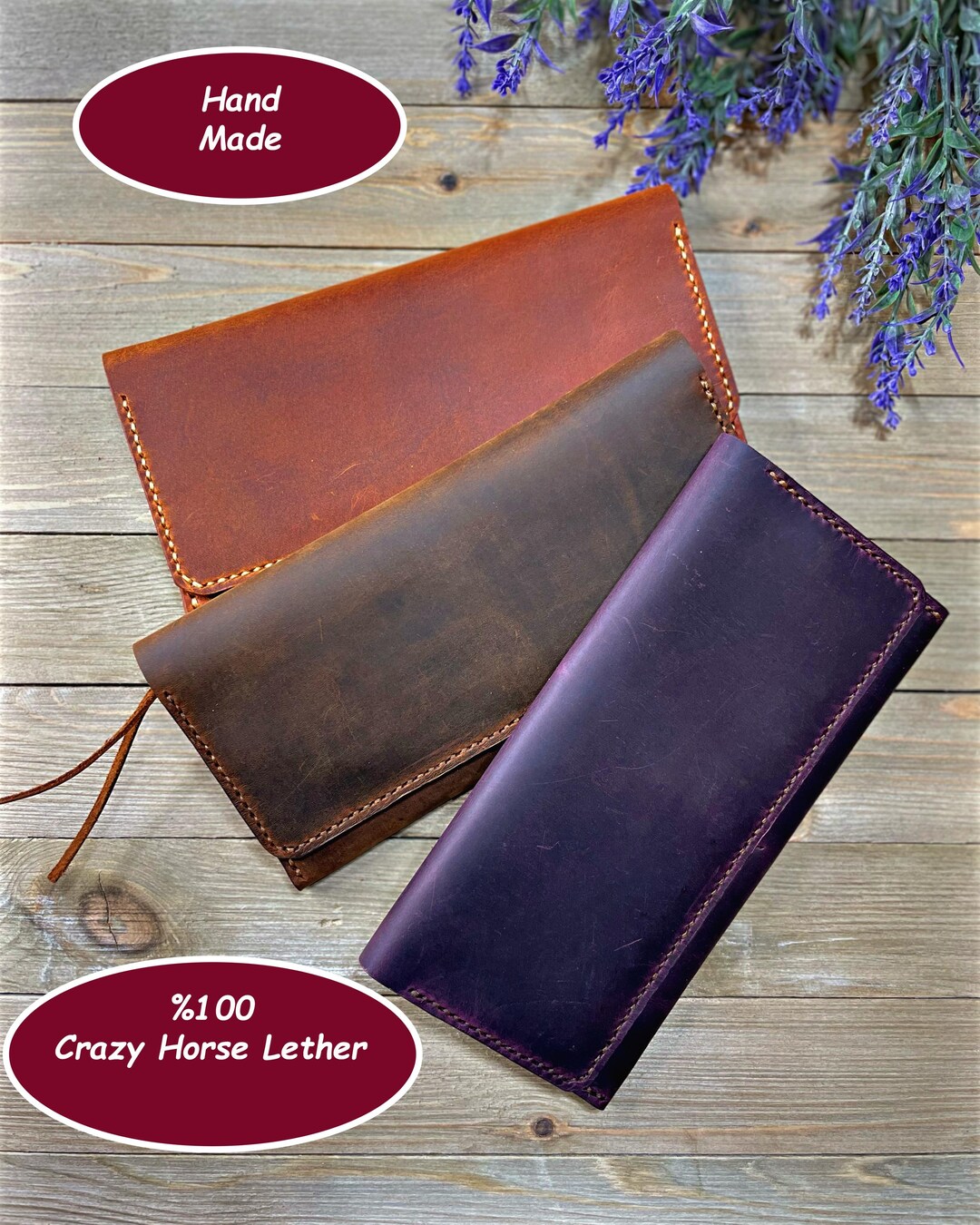 Leather Wallet for Women,custom Authentic Handmade Minimalist Leather ...