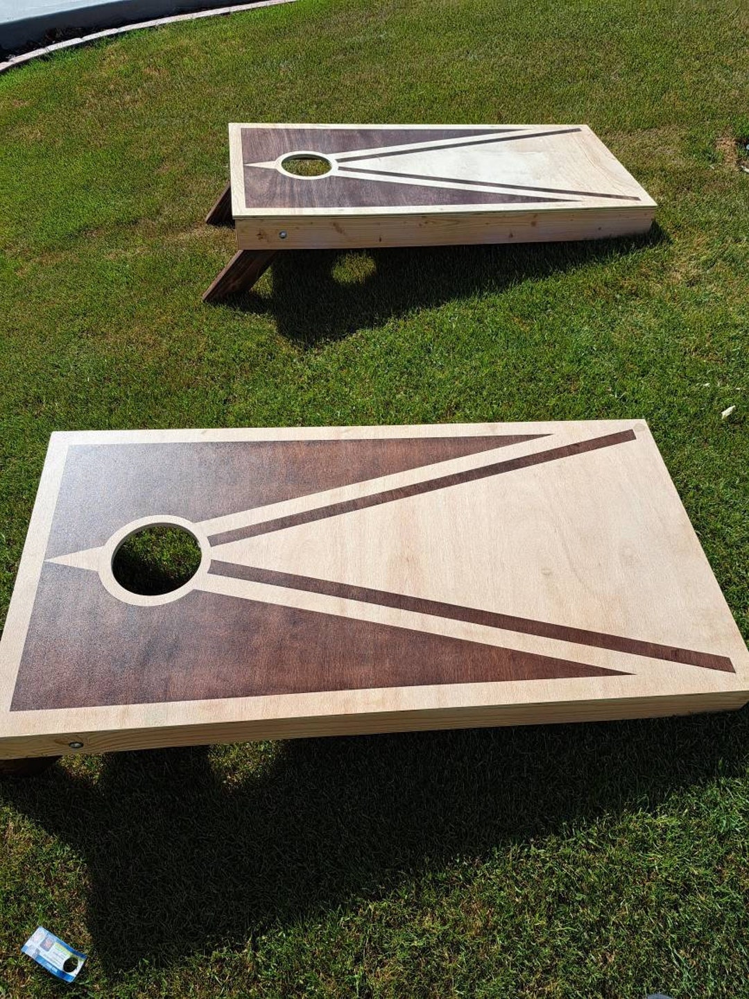 Cornhole Boards Solid Wood Official Size Custom Made. Different Designs ...