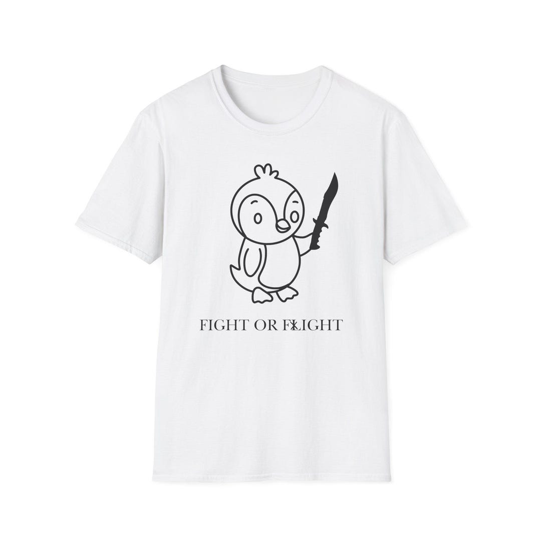 Fight or Flight Cartoon T-shirt, Meme Tee, Cute Animal Tee, Unisex ...