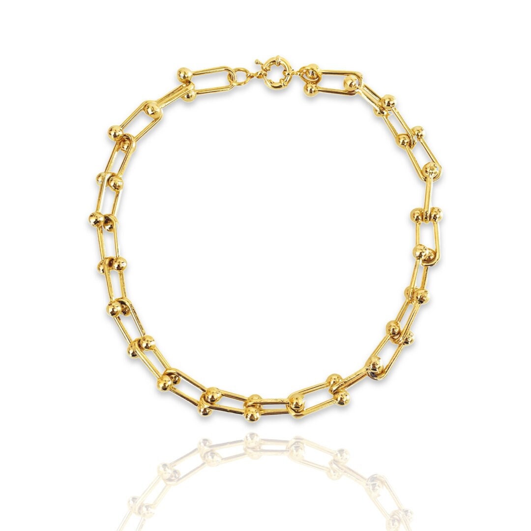 The Golden Hardware Choker Necklace Gold Modern Layering Essential ...