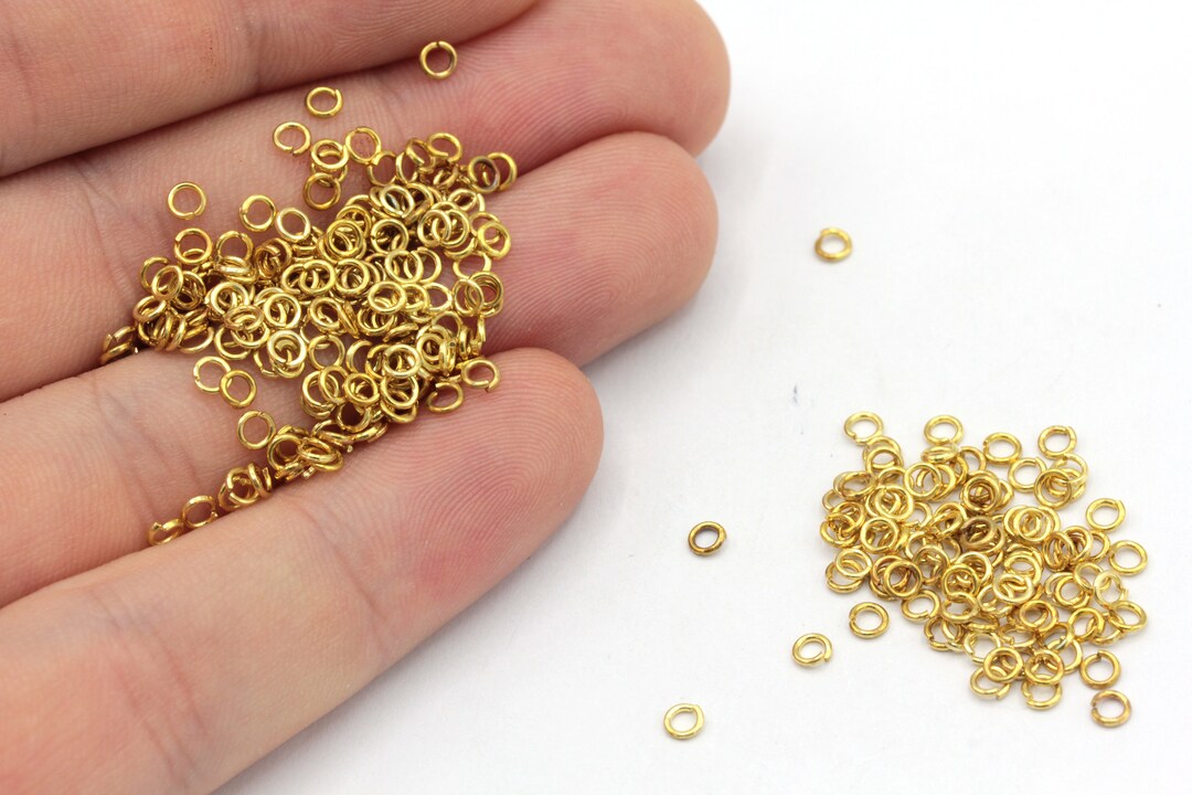 23 Ga 3mm Brass Jump Ring, Open Jump Ring, Brass Connector, Bulk Jump ...