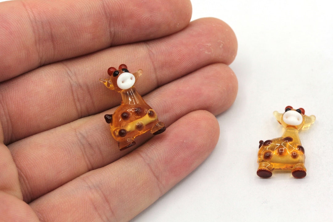15x23mm Hand Made Murano Glass Giraffe Beads, Murano Giraffe Charm ...