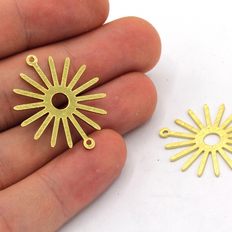 Brass Sun Charm - Etsy