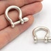 21x25mm Silver Plated Shackle Clasp With Screw, U Lock Clasps, Sailor ...