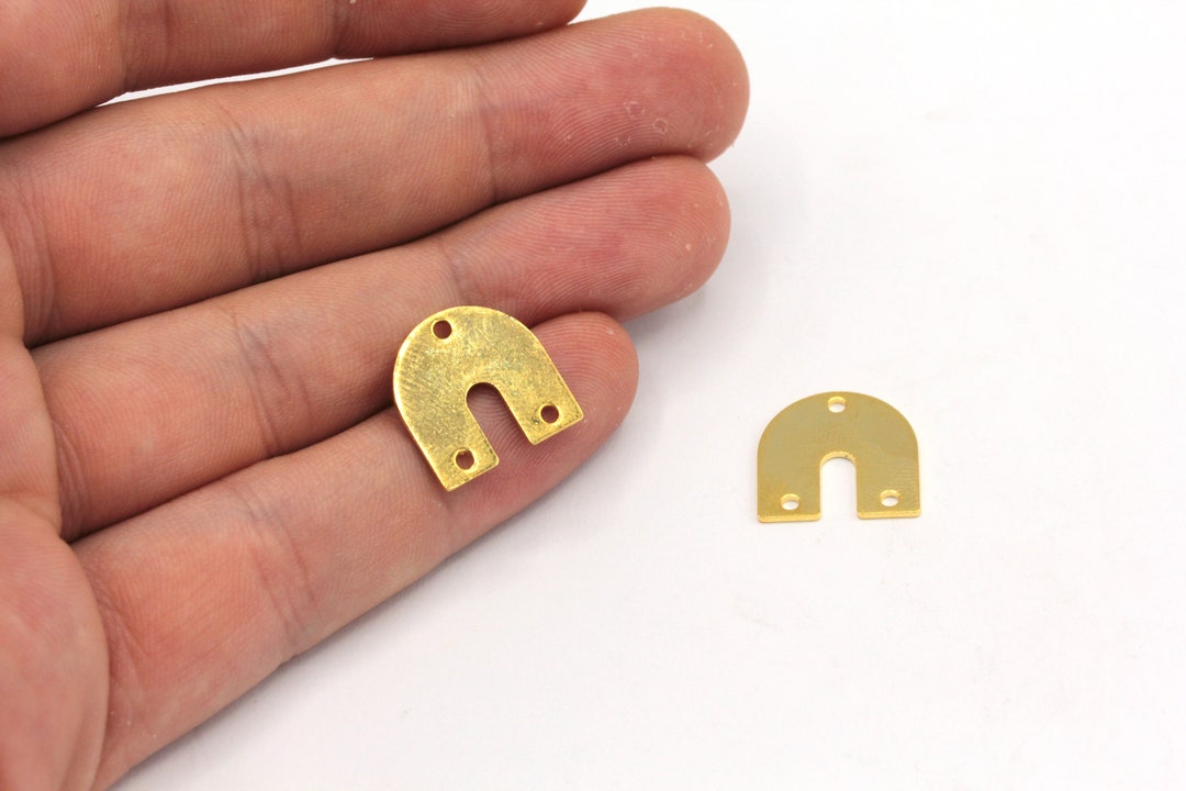 15x15mm Gold U Shape Charm, Tiny U Shape Charm, Arch Charm, Geometric ...