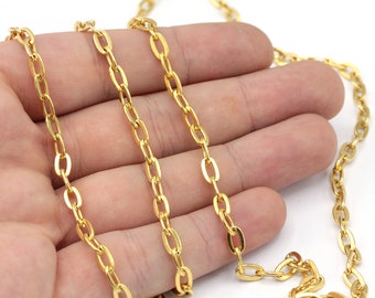 5mm 24k Shiny Gold Plated Rolo Chain Gold Round Link Chain - Etsy