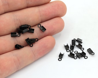 24k Shiny Gold Plated Crimp Ends Clam Shell Bead Tips Cord - Etsy