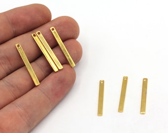 2.5x25mm Shiny Gold Plated Stick Bar Charm, Stick Bar, Earring ...