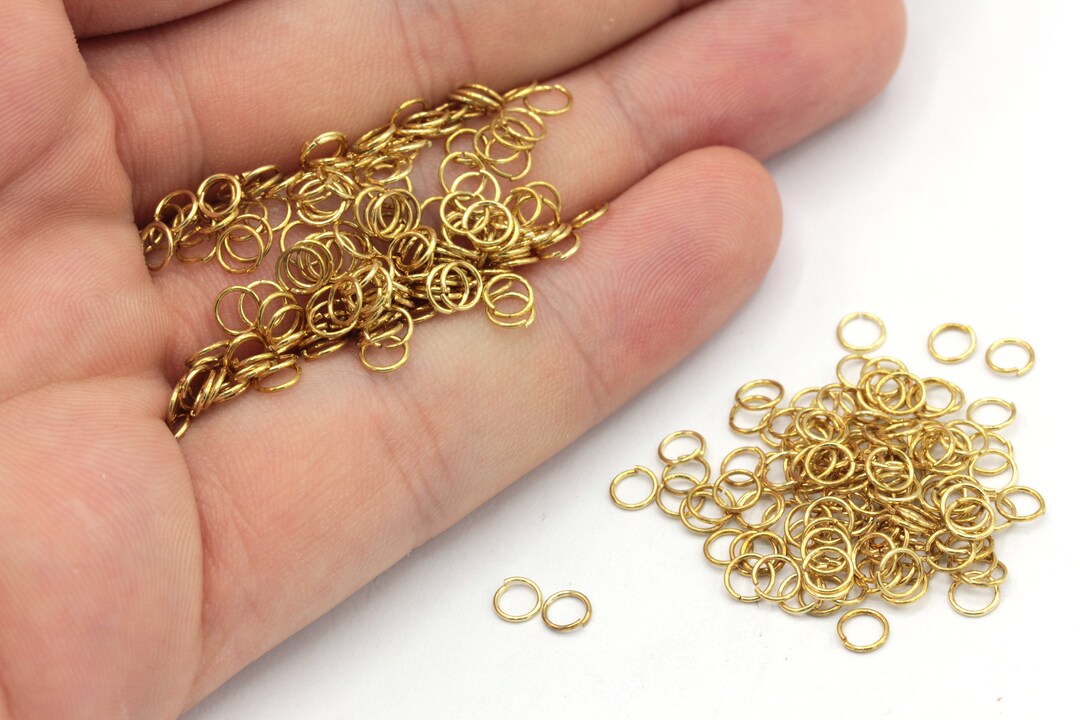 24 Ga 4mm Brass Jump Ring, Open Jump Ring, Brass Connector, Bulk Jump Ring, Brass Jump Ring ...