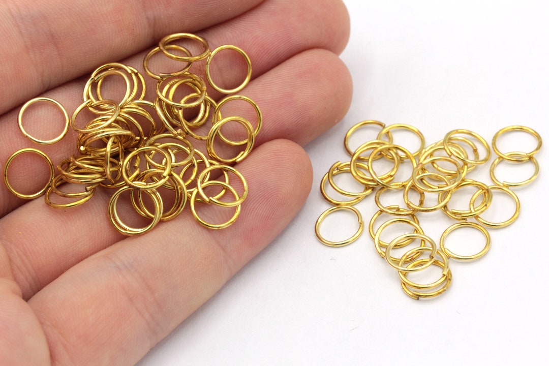 20 Ga 10mm Brass Jump Ring, Open Jump Ring, Brass Connector, Bulk Jump Ring, Brass Jump Ring ...