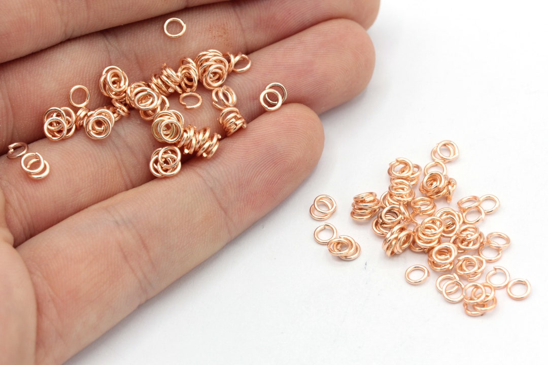 20 Ga 5mm Rose Gold Jump Ring, Open Jump Ring, Rose Connector, Bulk Jump Ring, Tiny Jump Ring ...