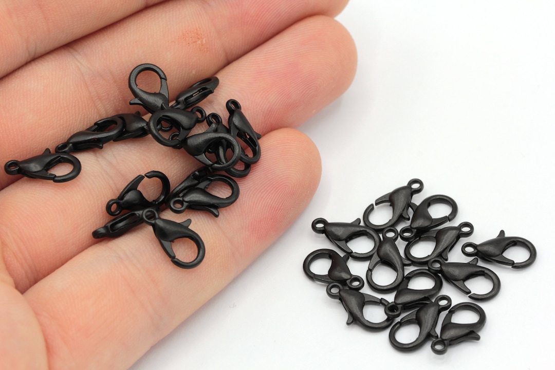 10 Pcs 12mm Black Plated Lobster Clasps, Claw Clasps, Lobster Claw ...