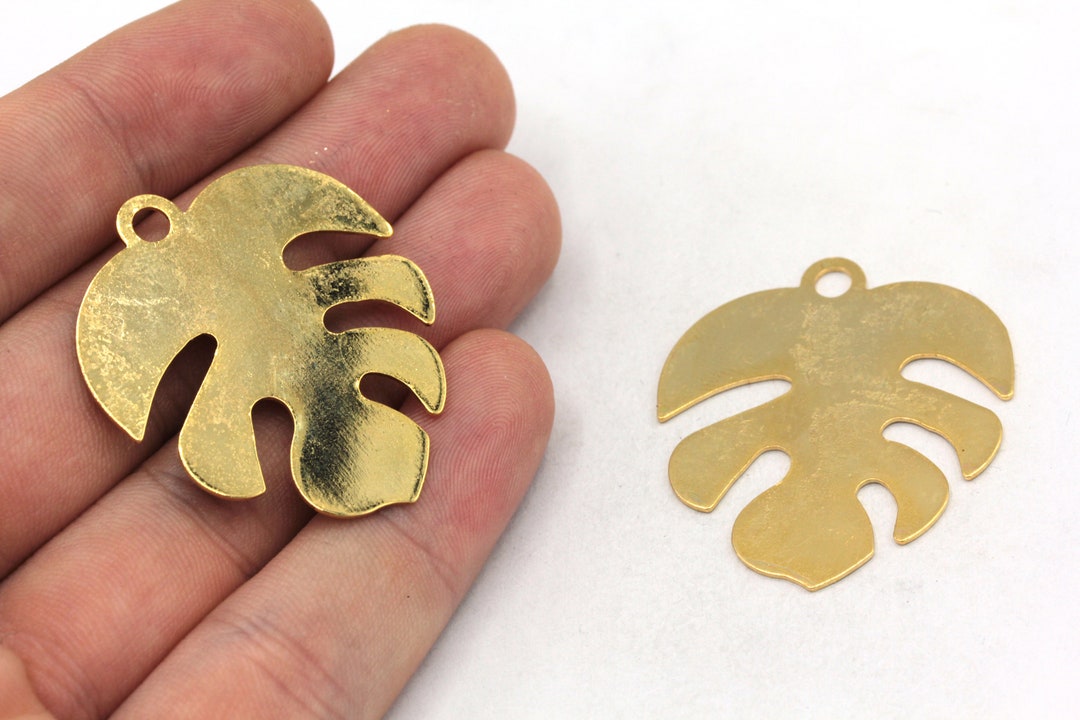 33x38mm 24k Shiny Gold Sycamore Leaf Charm, Leaves Charm, Gold Leaf ...