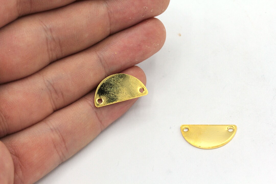10x20mm Gold Mini Semi Circle Charm, Semi Circle Connector, Half Circle ...