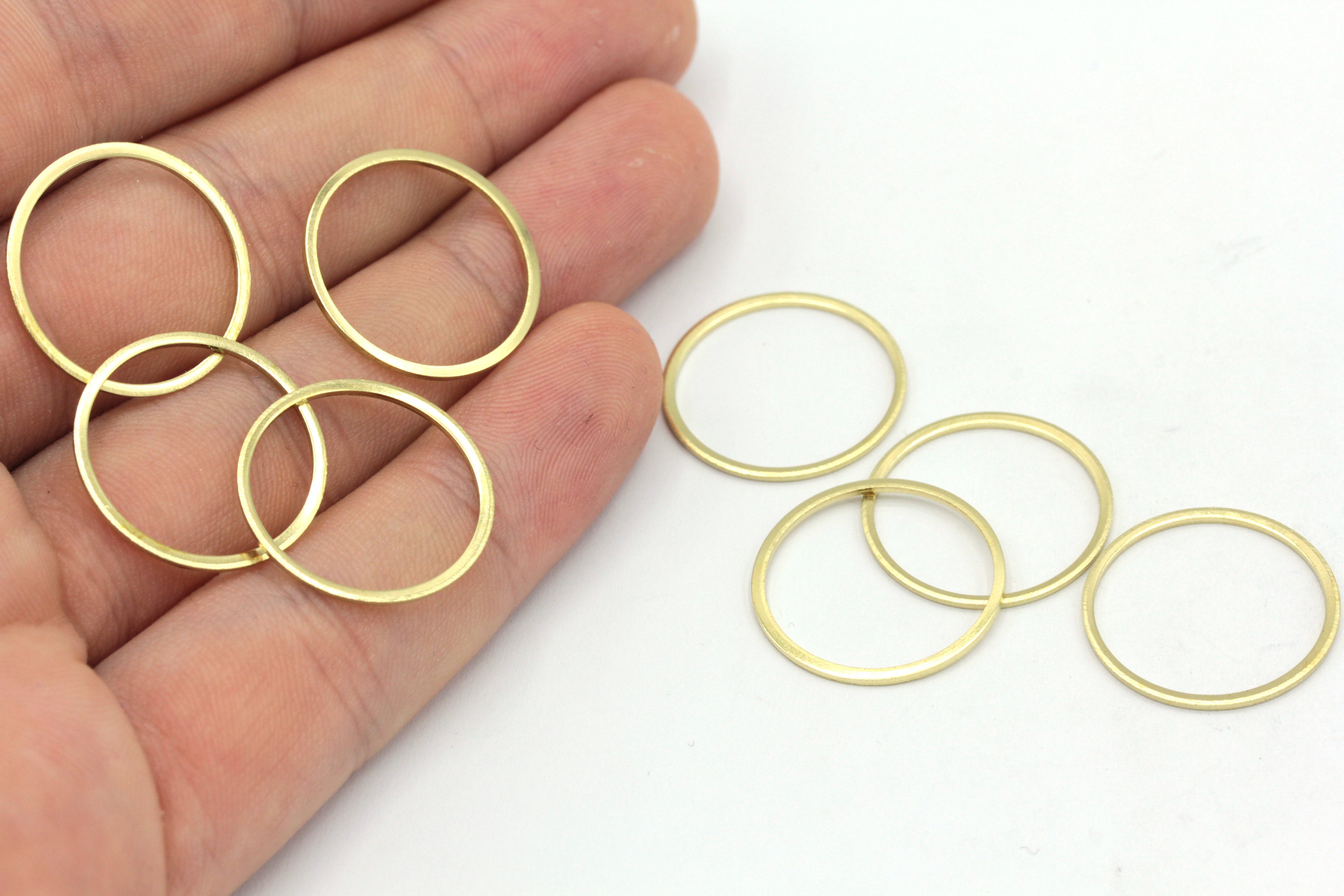 20mm 24k Shiny Gold Round Link Gold Round Charm Round Closed - Etsy