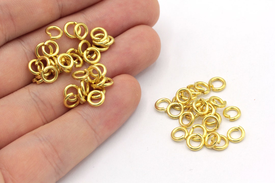 16 Ga 6mm Brass Jump Ring, Open Jump Ring, Brass Connector, Bulk Jump ...