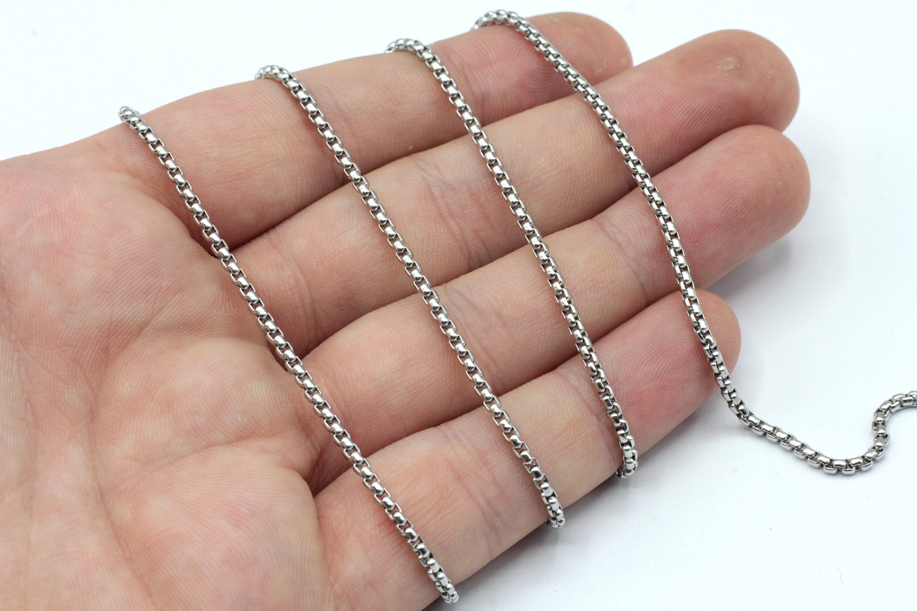 2.5mm Stainless Steel Box Chain, Steel Rolo Chain, Rolo Link Chain ...