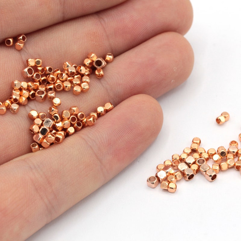 Rose Gold Spacer Beads - Etsy